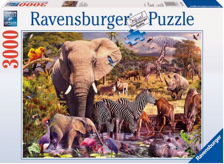 Ravensburger Afrikaanse dierenwereld - puzzel - 3000 stukjes - Twaiko ... Ravensburger Afrikaanse dierenwereld - puzzel - 3000 stukjes - Twaiko ...